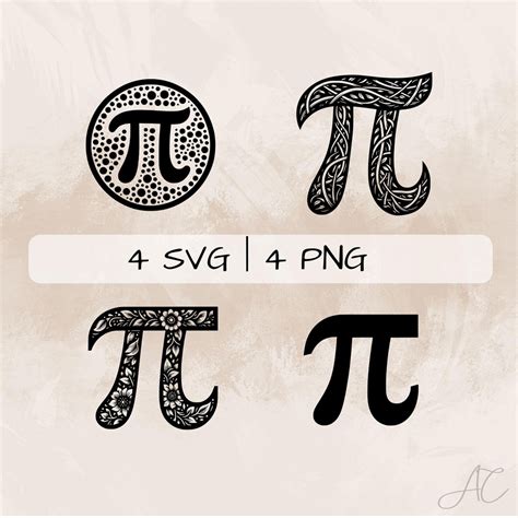 Pi Svg Bundle Pi Symbol Png Math Clipart Hand Drawn Pi Pictures For