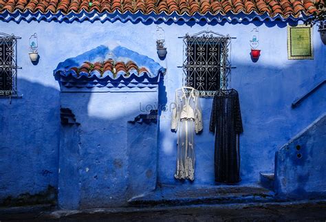 북아프리카 모로코 Chefchaouen 블루 도시 사진 무료 다운로드 Lovepik