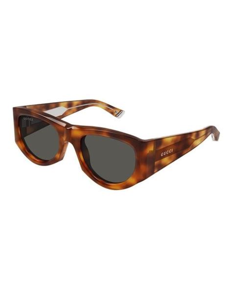Gucci Rectangular Frame Sunglasses In Black Lyst Uk