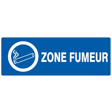 ZONE FUMEUR 330x75MM NORMASIGN En ADHESIF