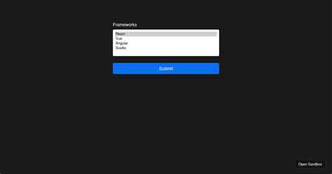 RCF Multi Select Codesandbox
