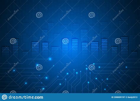 big data visualization with light binary code background stock vector