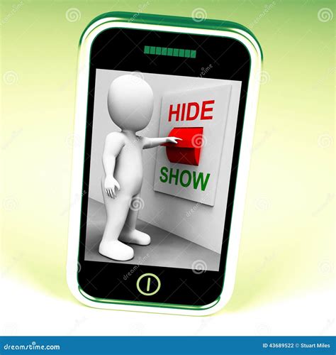 Show Hide Switch Means Conceal Or Reveal Stock Illustration