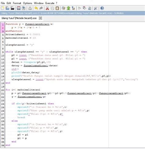 Perhitungan Metode Regulasi Falsi Metode Iterasi Titik Tetap Metode New Rapshon Dan Metode