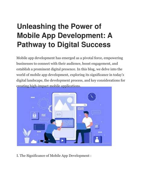ppt unleashing the power of mobile app development powerpoint