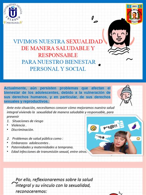 Vivimos Nuestra Sexualidad De Manera Saludable Y Responsable Para