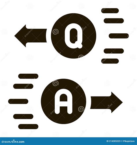 Pregunta Respuesta Icono Vector Glifo Ilustración Ilustración del