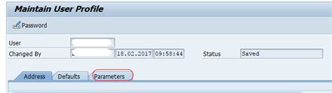 SAP HR Maintain User Parameters In SAP