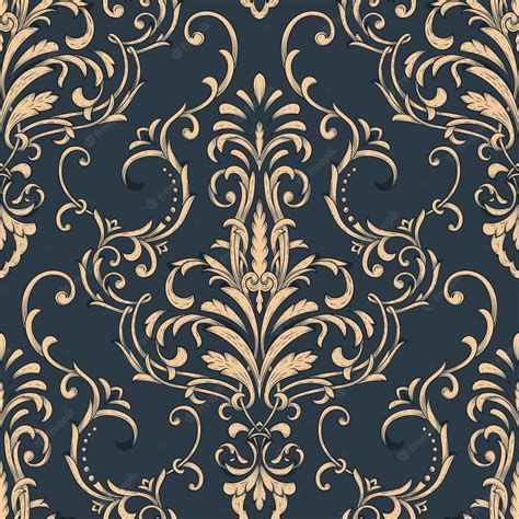 Premium Vector Damask Seamless Pattern Element