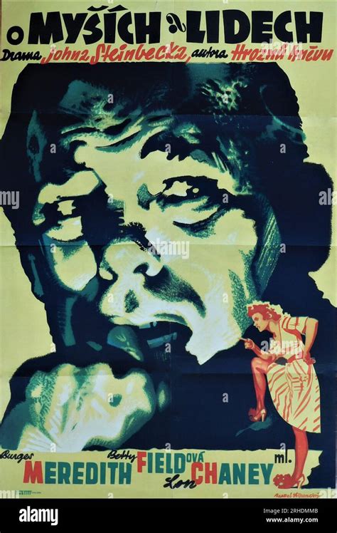 LON CHANEY Jr And BETTY FIELD In OF MICE AND MEN Director Producer LEWIS MILESTONE Novel