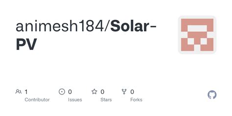 GitHub Animesh Solar PV