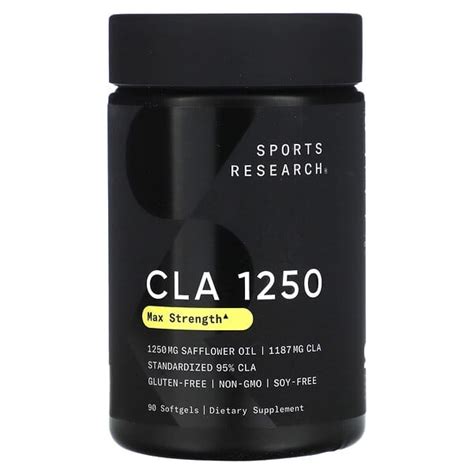 Sports Research Cla 1250 Max Strength 1250 Mg 90 Softgels