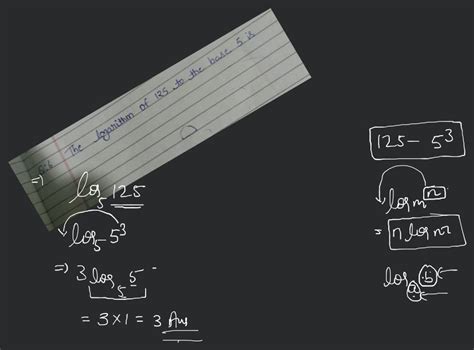 Find Logarithm Of 5 To The Base 55 Filo