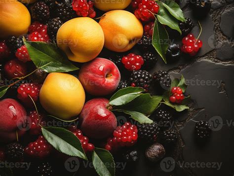 Ai Generated Apples Pears Berries Texture Generative Ai 44519193 Stock