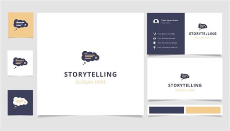 Premium Vector Storytelling Logo Design With Editable Slogan Branding