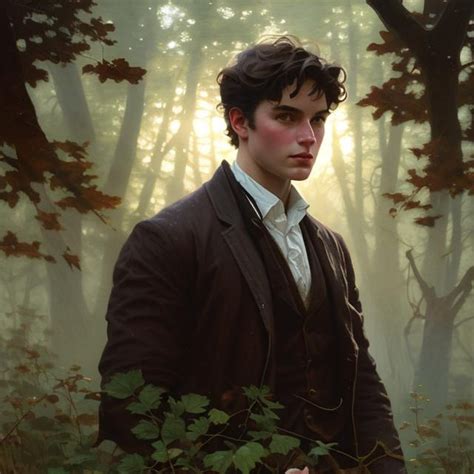 Splash Art Portrait Of Ruggedly Handsome Androgynou