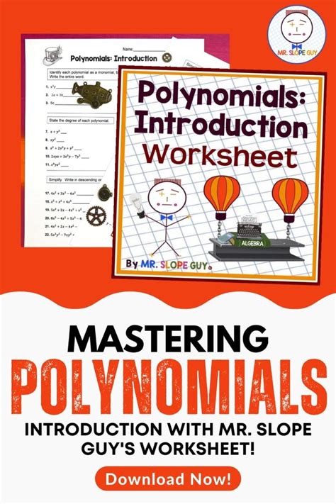 Polynomials Introduction Worksheet [video] [video] Polynomials Polynomials Activity Math