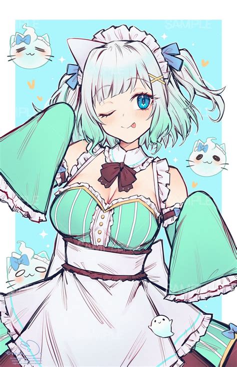 Mint Fantome And Wisps Indie Virtual Youtuber Drawn By Emu Confisery