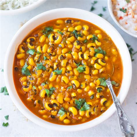 Black Eyed Peas Curry Indian Lobia Masala Instant Pot Stovetop Piping Pot Curry