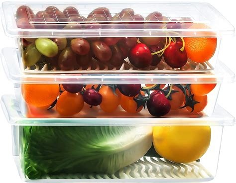 Deriko Fridge Storage Boxes Storage Box For Kitchen With Removable