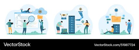 Code Development Software For Database Royalty Free Vector