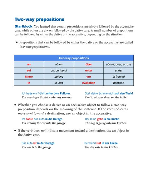 SOLUTION German Notes Two Way Prepositions Studypool
