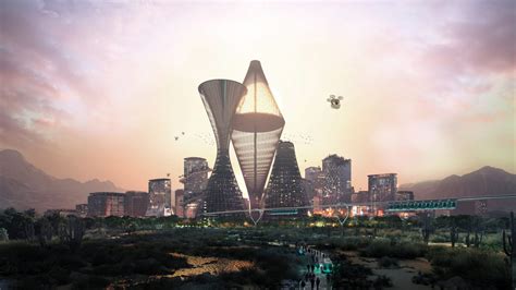 Bigs Telosa City Includes Circular Transit Hub And Flying Vehicles