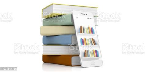 도 서 스택 그리고 흰색 바탕에 스마트폰입니다 3 차원 일러스트 레이 션 0명에 대한 스톡 사진 및 기타 이미지 0명 3