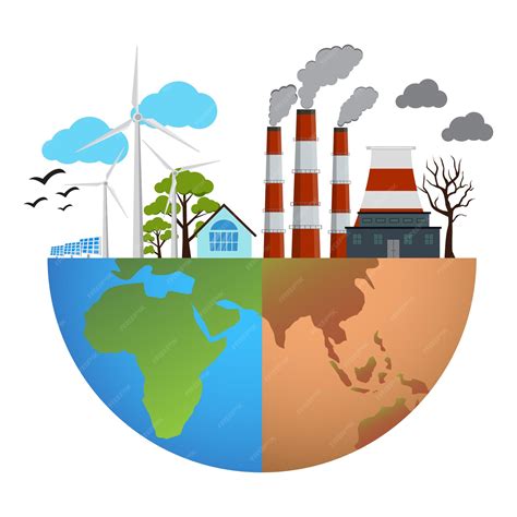 Ilustración Del Concepto De Contaminación Ambiental Vector Premium