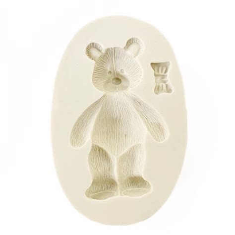 Silicone Mold Teddy Bear And Bow Tie