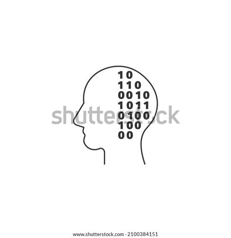 Linear Head Binary Code Robot Programmer Stock Vector Royalty Free 2100384151 Shutterstock