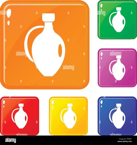 Clay Jug Icons Set Vector Color Stock Vector Image And Art Alamy