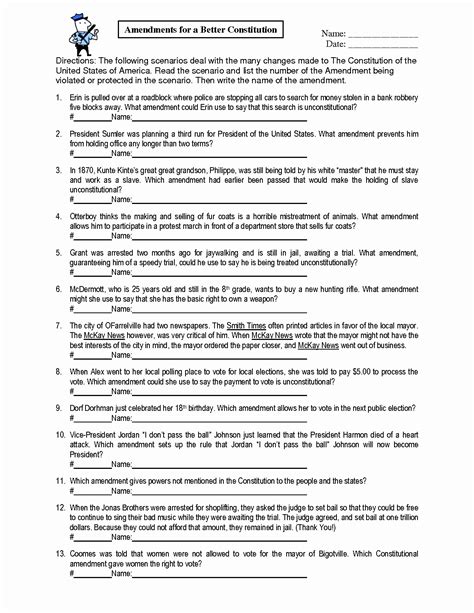 Constitutional Principles Worksheet Answers