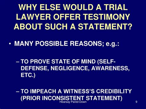 Hearsay Definitions Rule 801 Pared Down Ppt Download