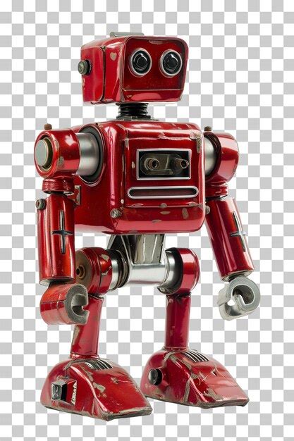 Premium Psd Red Robot Model Isolated