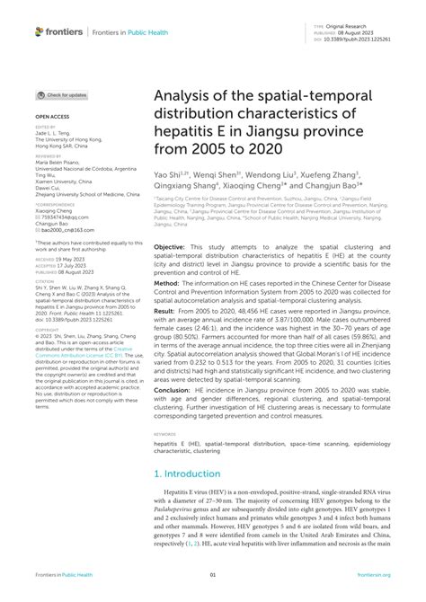 Pdf Analysis Of The Spatial Temporal Distribution Characteristics Of
