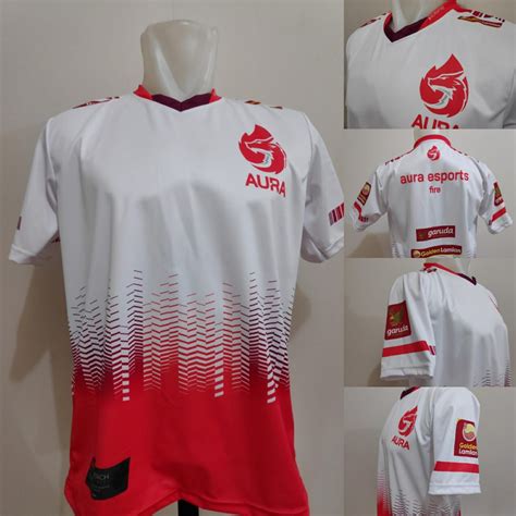 Jual Baju Kaos Jersey Gaming AURA FIRE ML PUBGM FREEFIRE Free Nickname