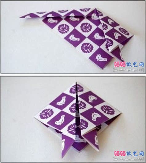折纸小兔子的方法 动物折纸 折纸教程 晒宝手工网