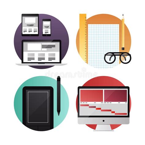 Mobile Web Design And Development Illustration Stock Vector