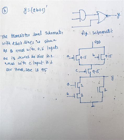 Solved Draw The Transistor Level Circuit And Size The Transistors In