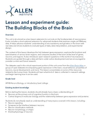 Fillable Online Lesson And Experiment Guide The Building Blocks Of The