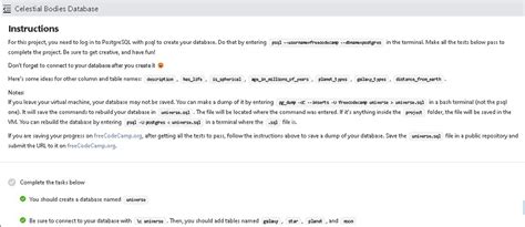 Celestial Bodies Database Build A Celestial Bodies Database The