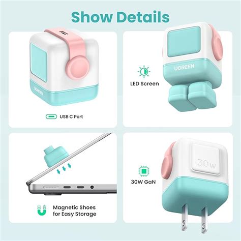 Ripley Cargador Ugreen Usb C Nexode Rg Carga RÁpida 30w Verde Cd 359