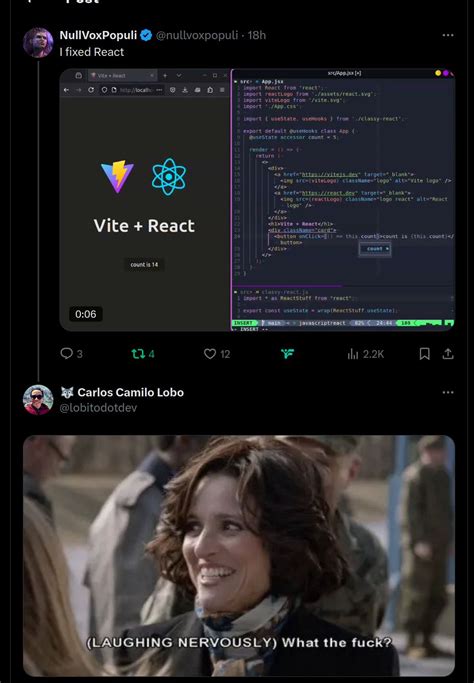 Preston Sego On Linkedin I Feel Honored To Have My React Efforts Responded To With This Image ️