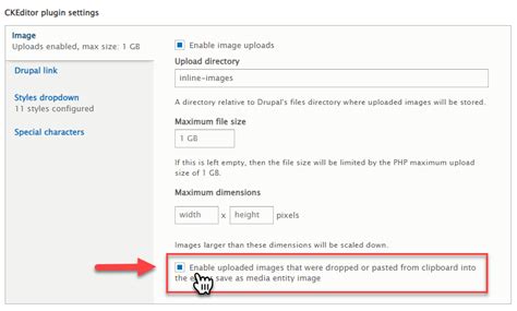 Enable Uploaded Images That Were Dropped Setting Not Read On