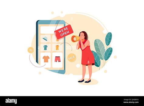 Ecommerce Illustration Concept Flat Illustration Isolated On White Background Stock Vector