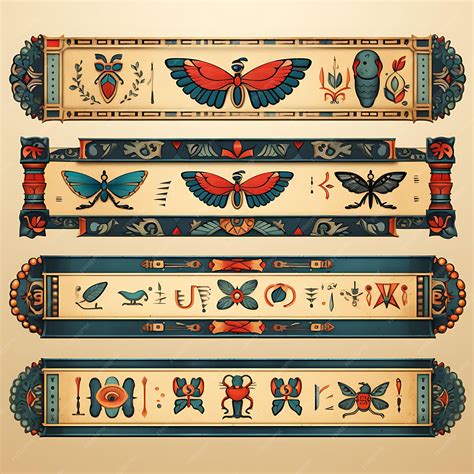Premium Photo Colorful Ancient Egyptian Love Letter Papyrus Scroll Hieroglyphic Bor Art Decor