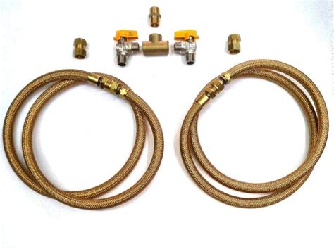 Kit Instalação Gás Encanado Mangueira Cobre Duplo fogão forno cooktop