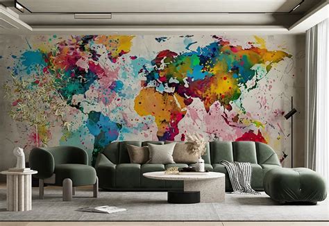 پوستر دیواری نقشه جهان