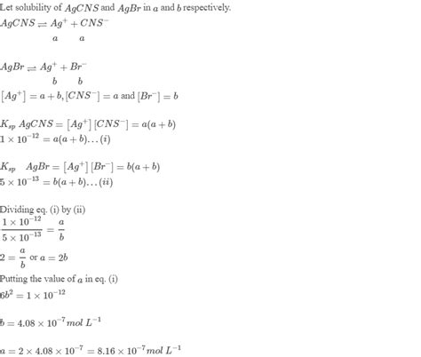 Simultaneous Solubility Q 65 Calculate The Simultaneous Solubility Of